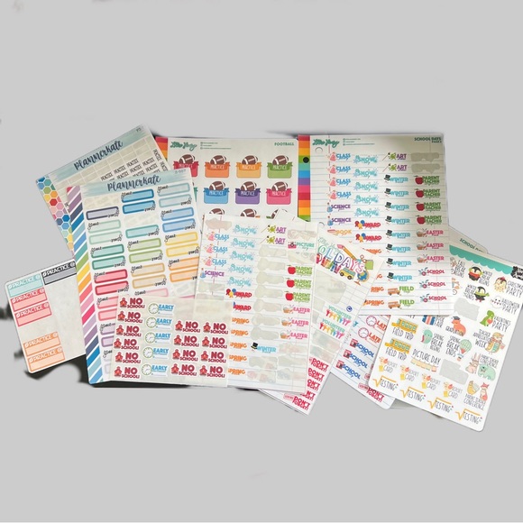Office | Planner Stickers School And Sports 9 Sheets Fits In Most ...